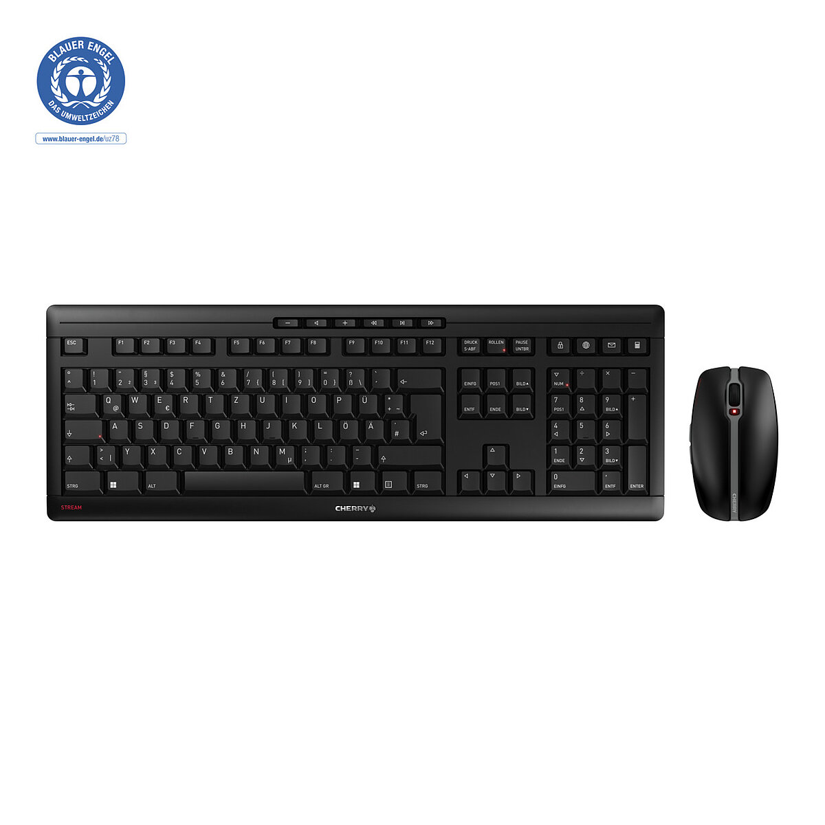 CHERRY STREAM DESKTOP | Wireless mouse & keyboard set with silent click ...