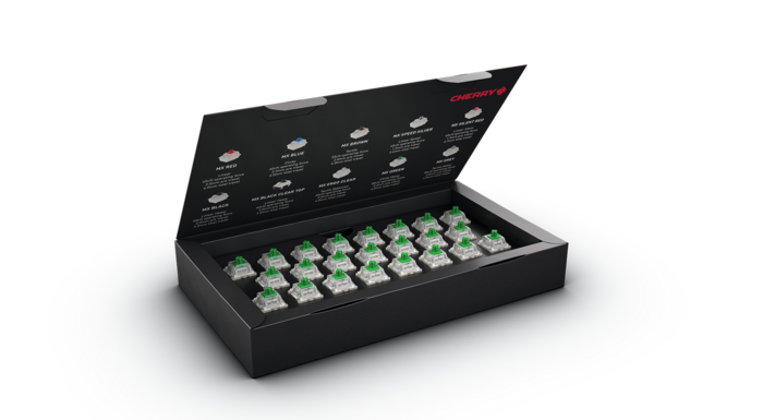 CHERRY MX RGB GREEN SWITCH KIT | Box with 23 switches - Cherry