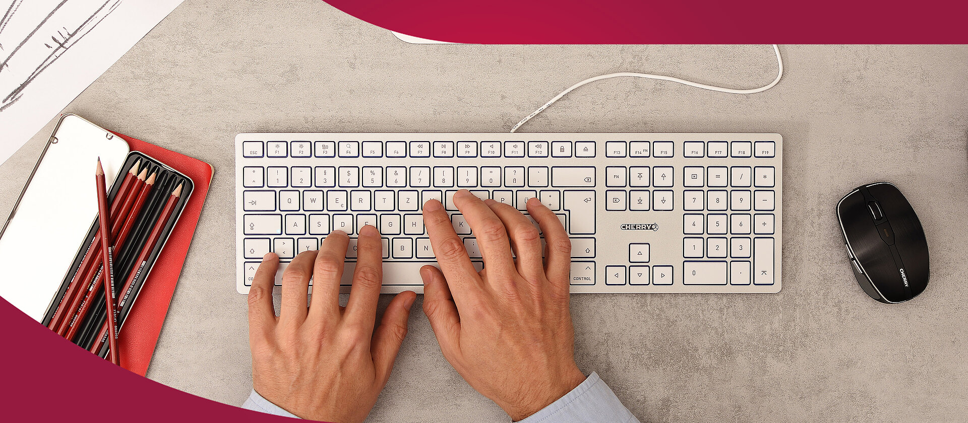 CHERRY KC 6000C FOR MAC | Ultra-flat design keyboard with Mac layout ...