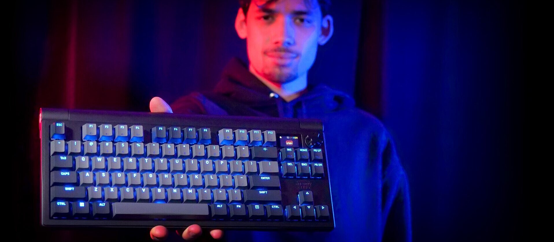 CHERRY XTRFY MX 8.3 TKL Wireless | Gaming keyboard with LCD display - Cherry