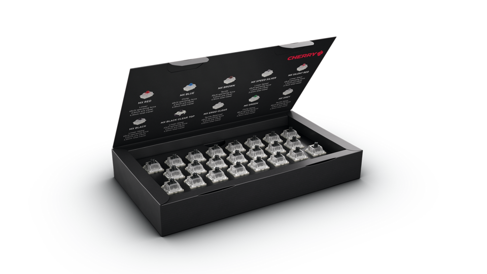 CHERRY MX RGB BLACK SWITCH KIT | Box with 23 switches - Cherry