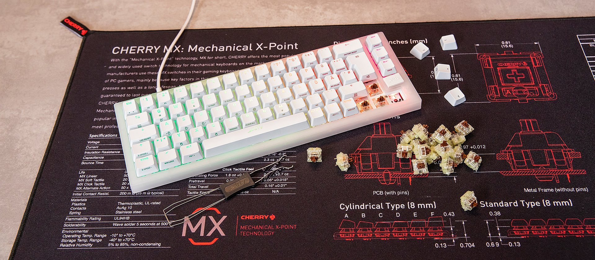 CHERRY MX RGB BROWN SWITCH KIT | Box with 23 switches - Cherry